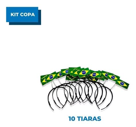 Kit Tiaras Bandeirinhas Do Brasil Copa Do Mundo Parcelamento