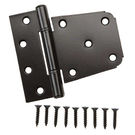 Everbilt 3 1 2 In X 4 1 2 In Black Heavy Duty Tee Hinge 15065 The