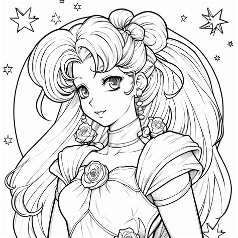 Dibujo De Chica De Anime Para Colorear