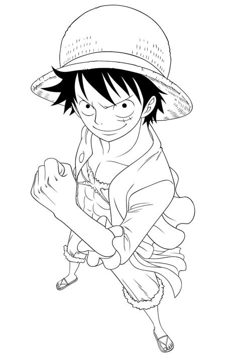 Coloriage Luffy à imprimer sur ColoriageEnfant