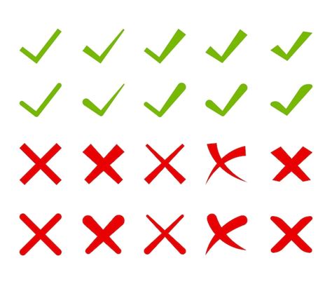 Premium Vector Cross Mark And Check Mark Icon