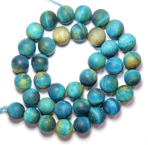 Echte matte natürliche blau gelbe Tigeraugen Perlen 10 mm Kaufen auf