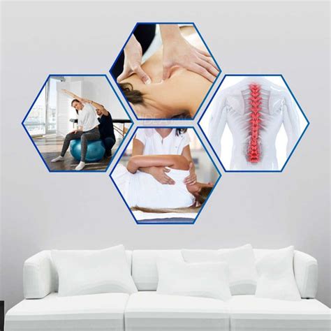 Vinilo Fisioterapia Quiropráctico Espalda 4 Hexágonos Q7 Envío gratis