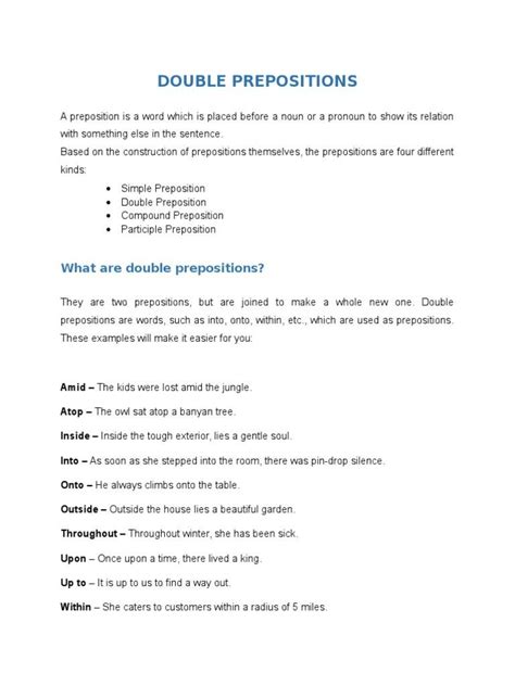Pin By Rashidah Abdullah On Prepositions Double Prepositions