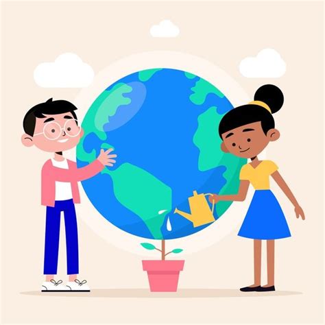 Personas Cuidando Su Planeta Vector Grat Free Vector Freepik