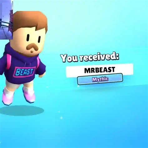 Stumble Guys MrBeast All Skins Special Legendary Mythic Epic Skin