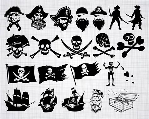 Pirate SVG Bundle Pirate SVG Pirate Clipart Pirate Cut Etsy
