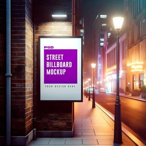 Premium Psd Street Billboard Mockup