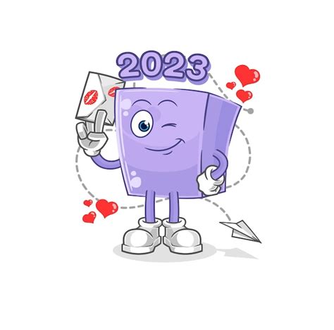 Nouvel An Tenir Vecteur De Caract Re Illustration Lettre D Amour