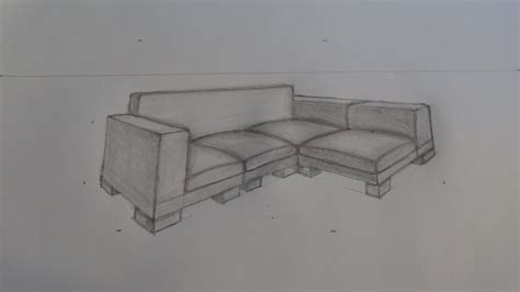 Como Desenhar Sofá em Perspectiva 2 Pontos de Fuga Modelo 4 YouTube