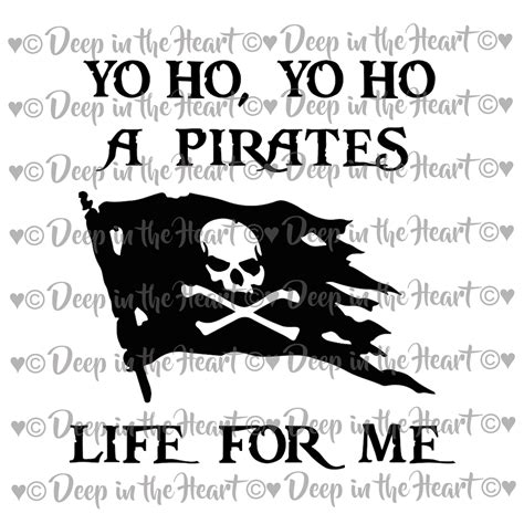 Yo Ho Yo Ho A Pirates Life For Me Caribbean Pirate Flag SVG PNG