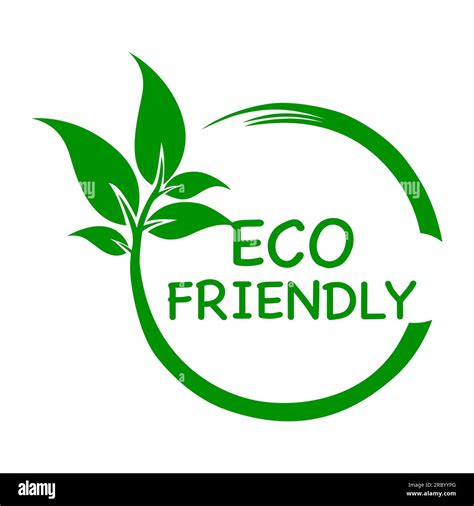 Green Background Eco Friendly Vector Logo Or Icon Eco Friendly Logo