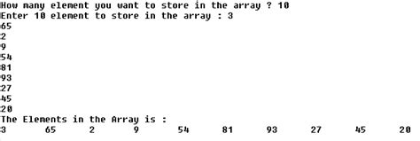 a great platform for education c program one dimensional array program