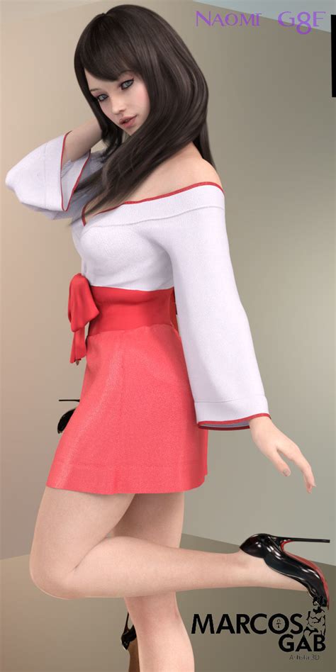 Naomi For G8F 3D Model Animated Rigged CGTrader