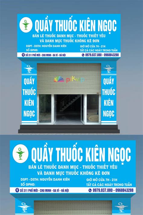 Mẫu biển quảng cáo quầy thuốc tây