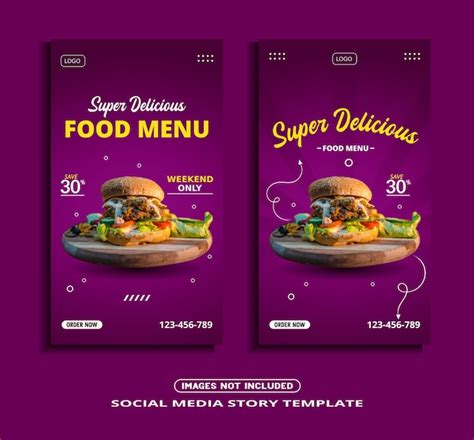 Premium Vector Food Instagram Story Template