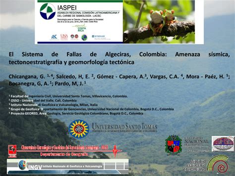 PDF El Sistema de Fallas de Algeciras Colombia Amenaza sísmica