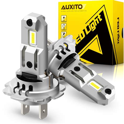 AUXITO H7 Led Headlight Bulb 50W 10000LM 6500K Cool White With Cooling