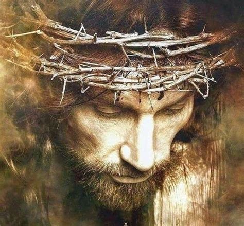 Jesus Christ Crowned Of Thorns On The Cross Jesus Christ Painting