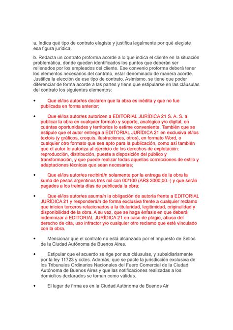 Tp 3 fghdjs a Indica qué tipo de contrato elegiste y justifica