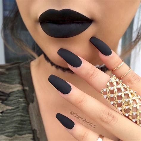 Matte Black Nails Designs That Will Make You Thrilled Black