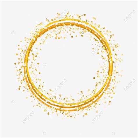 Círculo De Brilho Dourado Abstrato PNG Resumo Leve Ouro Imagem PNG