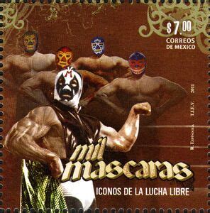 Stamp Wrestling Icons Mil Mascaras Mexico Icons Of Wrestling Mi MX