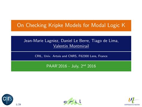 pdf [slides] on checking kripke models for modal logic k
