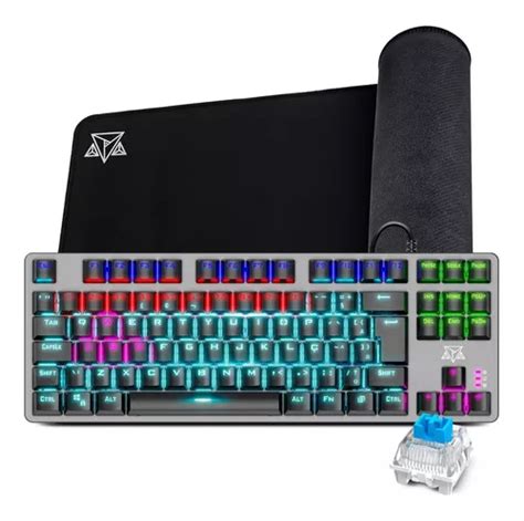 Kit Teclado Mec Nico Gamer Pc Usb Adamantiun Mousepad Grande