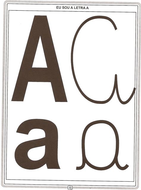 Cartazes alfabeto quatro tipos de letras cursiva bastão minúscula