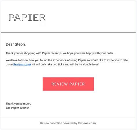 Awesome Review Request Email Examples A Free Template Reviews Io