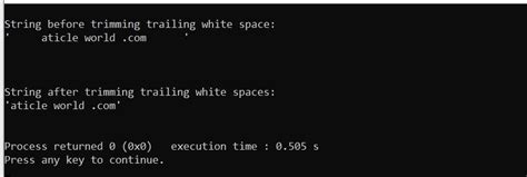 Remove Leading And Trailing Spaces In C Catalog Library