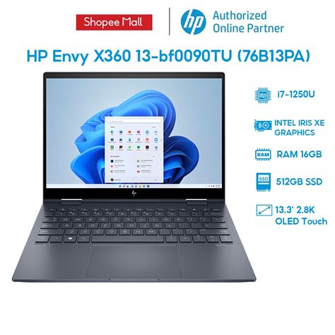 Laptop HP Envy X360 13 Bf0090TU 76B13PA I7 1250U 16GB 512B Intel