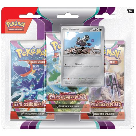 Pokémon Sammelkarten Karmesin Purpur Entwicklungen in Paldea 3er Set
