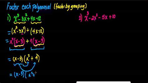 factoring polynomials factoring by grouping youtube