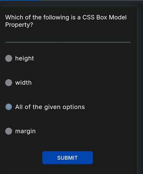 Which Of The Following Is A Css Box Model Studyx