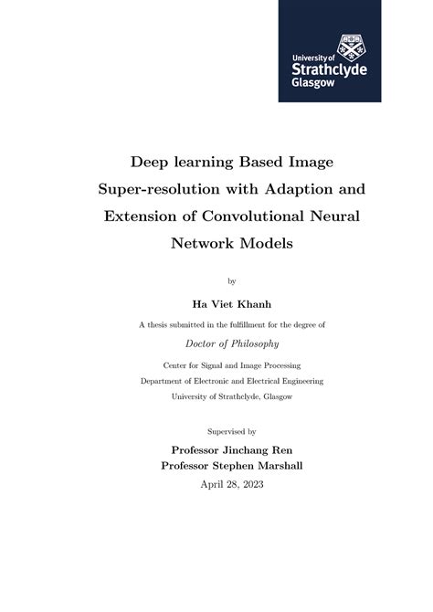 t16556 1 31 intro deep learning based image super resolution with adaption and extension of