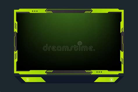 Live Broadcast Screen Panel Vector With Green Color Online Gaming