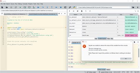 python spyder spyder was unable to retrieve the value of this variable from the console an