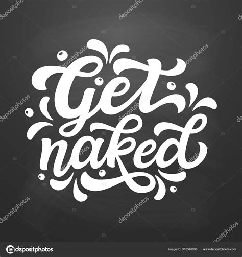 Get Naked Vector Typography Poster Stock Vector Image By Vicgripas