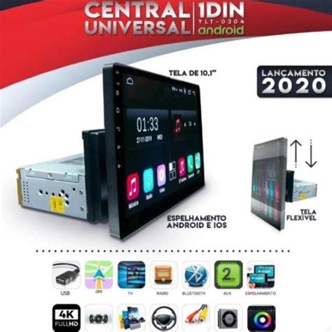Central Multimidia Universal Din Android Gb Carplay P Desconto