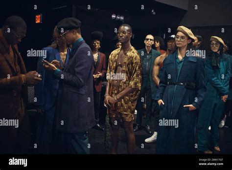 Models Wait At The Backstage Before The Ozwald Boateng Fashion Show At