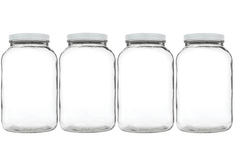 Buy Kitchentoolz 1 Gallon Glass Large Mason Jar Wide Mouth With Metal