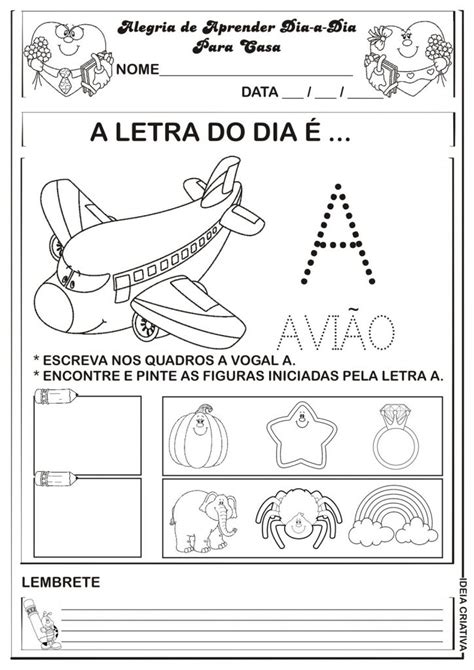 Atividades Vogais Pontilhadas Para Imprimir Educa O Infantil