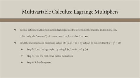 multivariable calculus lagrange multipliers
