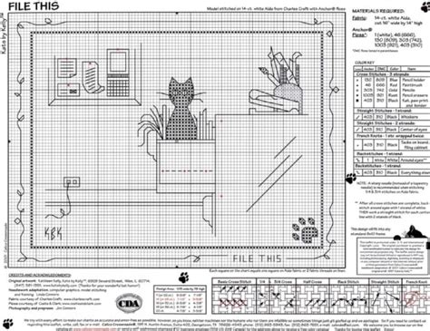 Schema Punto Croce Gatto Nero Cassetto