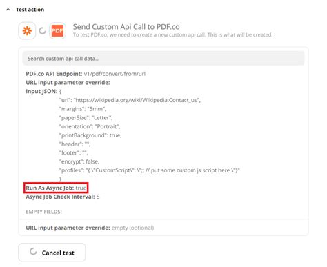 how to process large html to pdf or url to pdf conversions in zapier