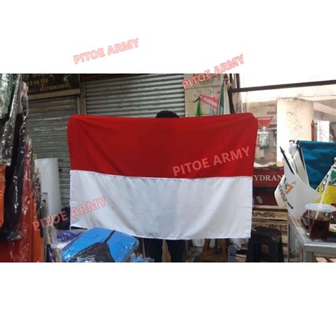 Jual Bendera Kantor Merah Putih Satin Tebal 180 Cm X 120 Cm Bendera