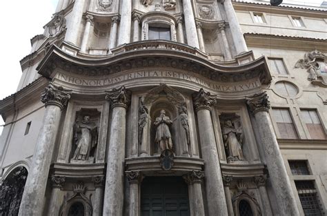 San Carlo Alle Quattro Fontane Baroque Facade By Borromini