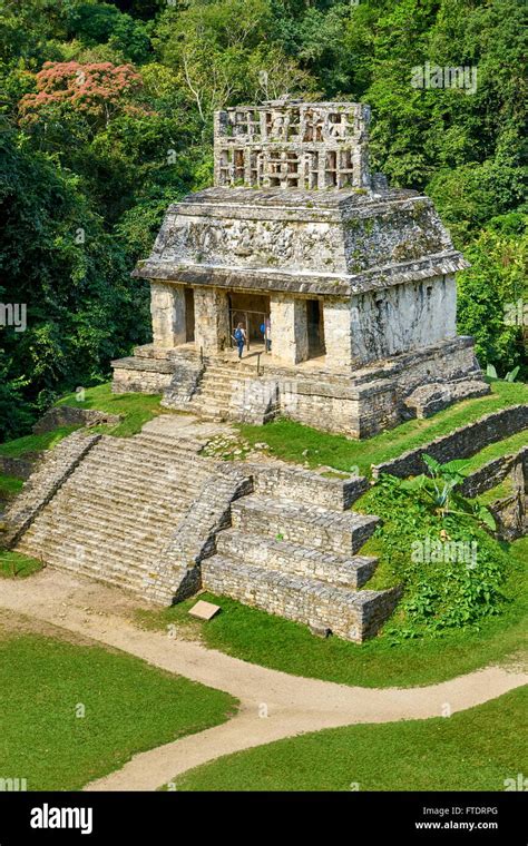 Temple Of The Sun Ancient Mayan City Of Palenque Chiapas Mexico
